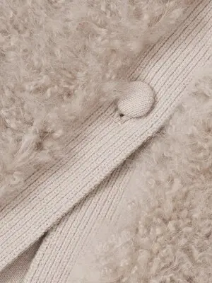 YVES SALOMON Wool-trimmed Shearling Gilet - Neutrals
