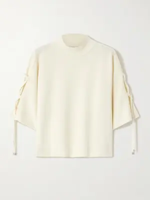MAX MARA Bevanda Lace-Up Wool Sweater