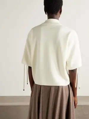 Max Mara Bevanda Lace-up Wool Sweater