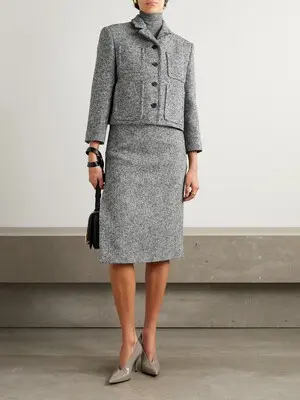 Gucci Cotton-blend Tweed Pencil Skirt