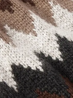Brunello Cucinelli Sequin-embellished Fair Isle Cashmere Snood
