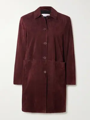 Nour Hammour Suede Car Coat