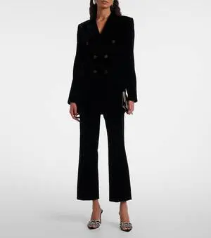 GIANVITO ROSSI Elizabeth Crystal-embellished Suede Mules