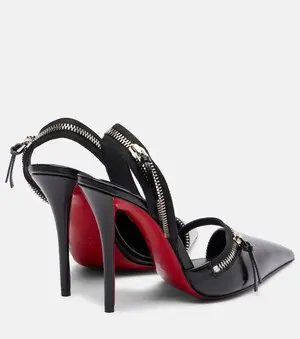 CHRISTIAN LOUBOUTIN Slingyzip 100 Leather Slingback Pumps