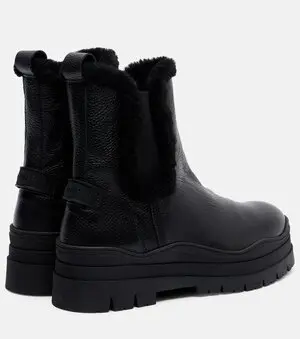 Bogner Arosa Shearling-lined Leather Chelsea Boots - Black