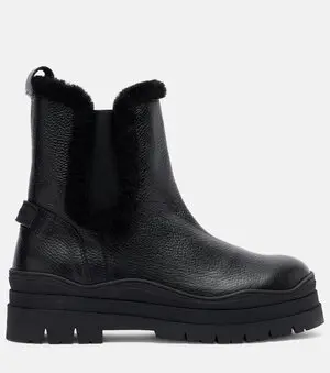 Bogner Arosa Shearling-lined Leather Chelsea Boots - Black