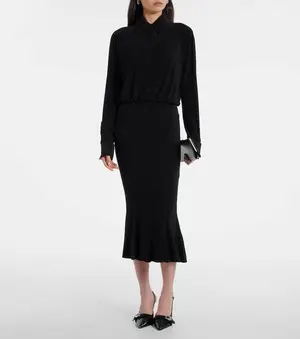 Norma Kamali Flared Midi Dress