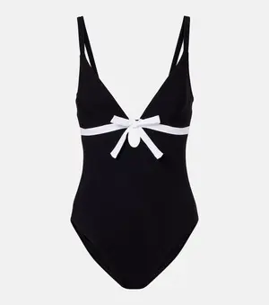 KARLA COLLETTO Lenora Bow-detail One-piece Swimsuit - Black