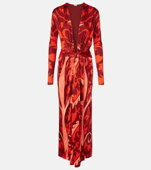 Johanna Ortiz Printed Jersey Midi Dress - Red