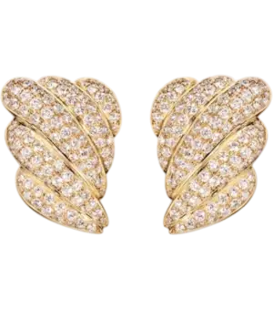 ANITA KO Croissant Diamond Earrings - Gold