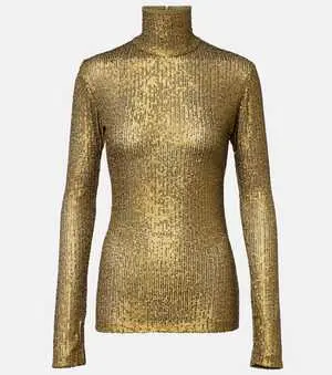 Metallic Turtleneck