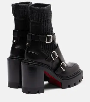 CHRISTIAN LOUBOUTIN Cortinetta College 100 Leather Ankle Boots