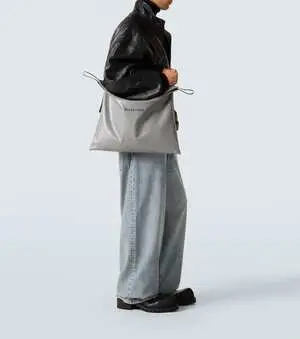 Balenciaga Leather Shoulder Bag - Grey