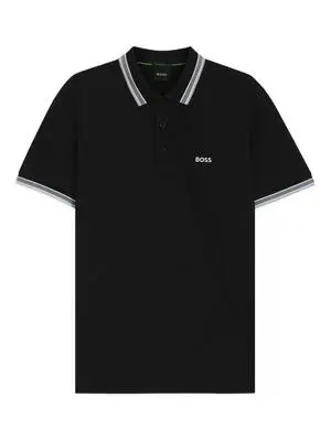 BOSS Stripes-collar Polo Shirt