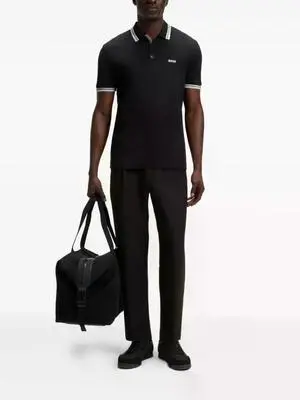 BOSS Stripes-collar Polo Shirt