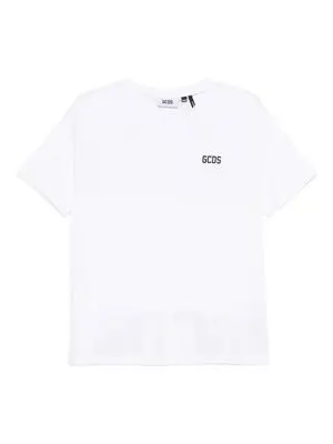 Gcds Low Bond Logo-print T-shirt - White
