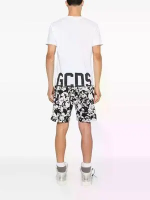 Gcds Low Bond Logo-print T-shirt - White