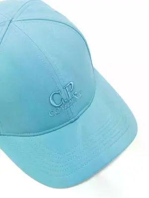 C.P. COMPANY Logo-embroidered Cap - Blue