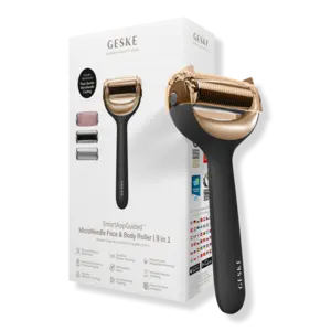 GESKE Smartappguided Microneedle Face & Body Roller | 9 In 1 - Gray