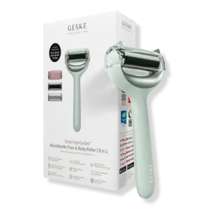 GESKE Smartappguided Microneedle Face & Body Roller | 9 In 1 - Green