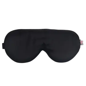 WHITE LOTUS BEAUTY 100% Mulberry Silk Eye Mask - Black