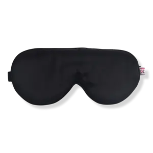 WHITE LOTUS BEAUTY 100% Mulberry Silk Eye Mask - Black