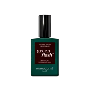 MANUCURIST Green Flash Led Gel Polish - Hollyhock (a Blackish Red)