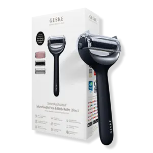 GESKE Smartappguided Microneedle Face & Body Roller | 9 In 1 Black