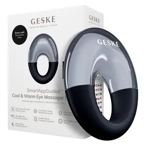 GESKE Smartappguided Cool & Warm Eye Massager | 7 In 1 - Black