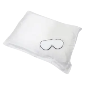 WHITE LOTUS BEAUTY 100% Mulberry Silk Pillowcase & Eye Mask Set - White