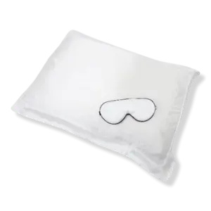WHITE LOTUS BEAUTY 100% Mulberry Silk Pillowcase & Eye Mask Set - White