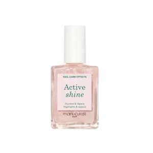 MANUCURIST Active Shine Nail Polish For Pearlescent Beige Effect, Nail Strengthener And Growth - One-color
