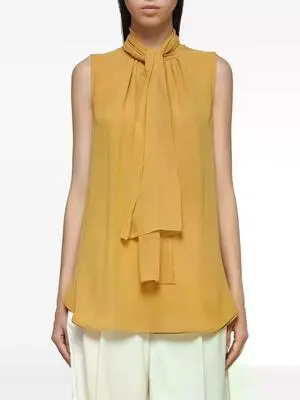 Max Mara Silk Tie Neck Blouse