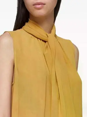 Max Mara Silk Tie Neck Blouse