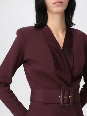 Elisabetta Franchi Belted Jacket - Wine