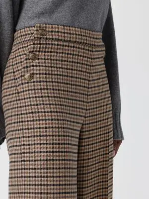 TWINSET Plaid Wide Leg Trousers