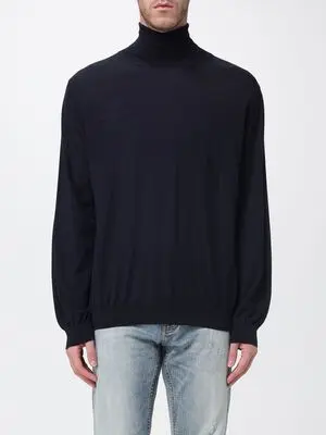 ROBERTO COLLINA Ribbed Turtleneck Sweater - Blue