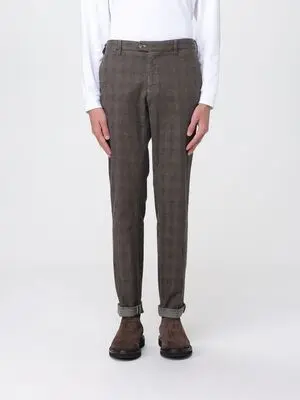 MASON'S Tailored Plaid Trousers - Dove Grey