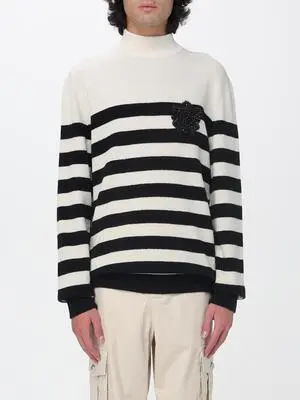 Balmain Striped Emblem Sweater