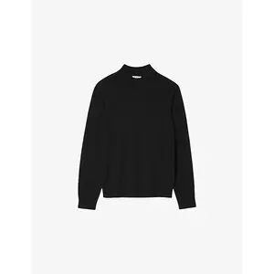 Sandro High-neck Wool Jumper - Black
