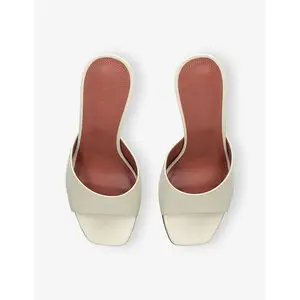 Amina Muaddi Lupita 95 Leather Heeled Mules