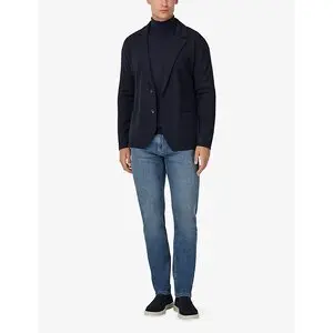 Boggi Milano Collared Single-breasted Wool Jacket