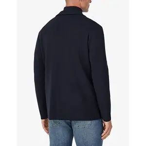 Boggi Milano Collared Single-breasted Wool Jacket
