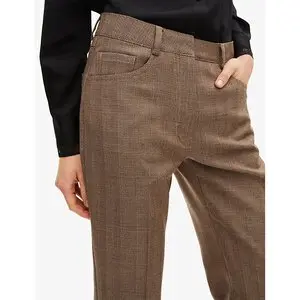 The Kooples Flared Mid-rise Wool Trousers