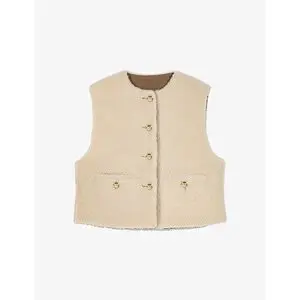 Maje Reversible Sleeveless Puffer Jacket