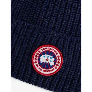 Canada Goose Ribbed Wool Beanie Hat