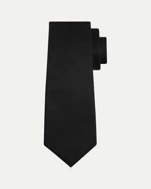 Kiton Wool Sevenfold Neck Tie Dk Gry