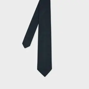 Paul Smith Linen-silk Blend Textured Tie - Blue