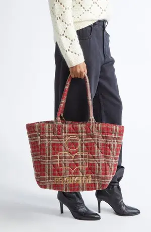 Isabel Marant Small Yenky Tartan Tote
