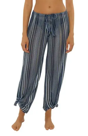 BECCA By Rebecca Virtue Side Slit Cover-up Pants - Lapis Multi